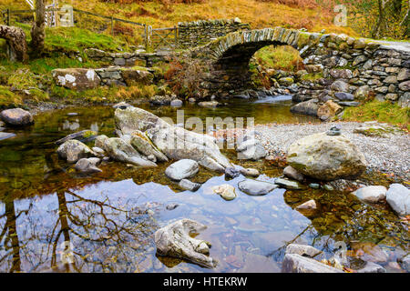 High Sweden Bridge over Scandale Beck above Ambleside, Lake District ...