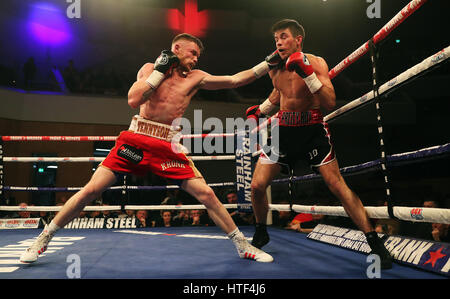 Declan Geraghty and James Tennyson during the Super-featherweight ...