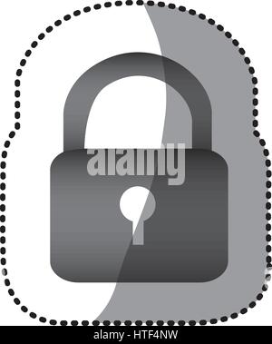 grayscale padlock object security symbol design Stock Vector Image ...