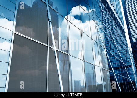 Shanghai China, glass curtain wall projection Stock Photo - Alamy