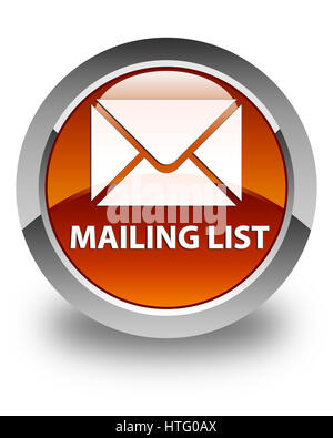 Mailing list isolated on glossy soft green round button abstract ...