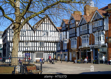 Evesham town center, Worcestershire, England, UK Stock Photo - Alamy