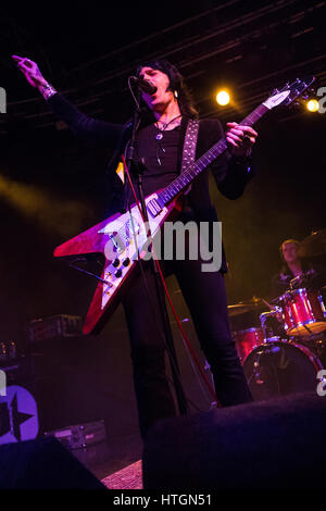 Milan, Italy. 11th Mar, 2017. The American rock band BITERS performs ...
