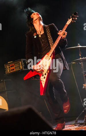Milan, Italy. 11th Mar, 2017. The American rock band BITERS performs ...