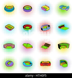 Baseball stadium icon, comics style Stock Vector Image & Art - Alamy
