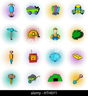 Coal mining factory industry icons set isolated vector illustration Stock Vector Image & Art - Alamy