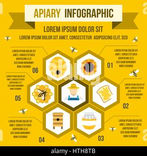 Beekeeping, honey collection and apiary infographic. Vector statistics ...
