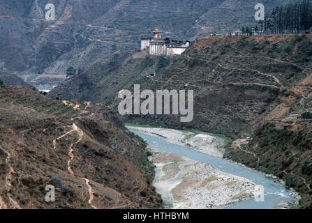 Wangdiphodrang Dzong, Wangdiphodrang monastery, Bhutan, Himalayas Stock ...