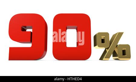 Percentage sign, 90 percent Stock Photo - Alamy