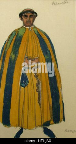 A ballet costume design by Léon Bakst for 'Helene de Sparte ...