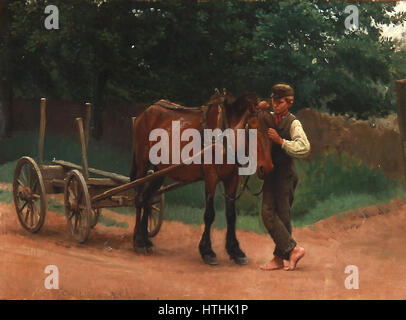 Niels Skovgaard Et lille hvil (1880 Stock Photo - Alamy