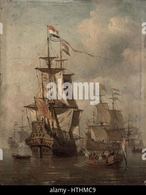 Everhardus Koster - The tender bringing the crew Stock Photo - Alamy