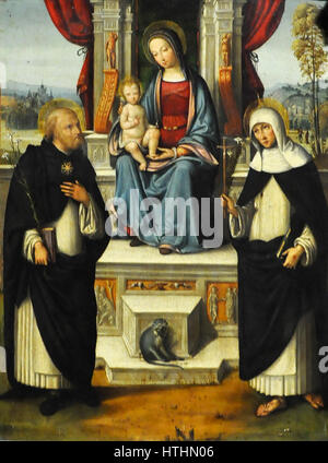 Benvenuto Tisi - Il Garofalo (1481-1559), Holy Family with St Catherine ...