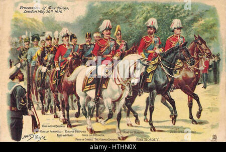 The funeral procession of King Edward VII, featuring Queen Mary's State ...