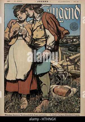 This cover illustration for the German magazine 'Jugend' by Hans von ...