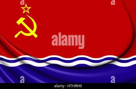 Flag of Latvian SSR Stock Photo - Alamy