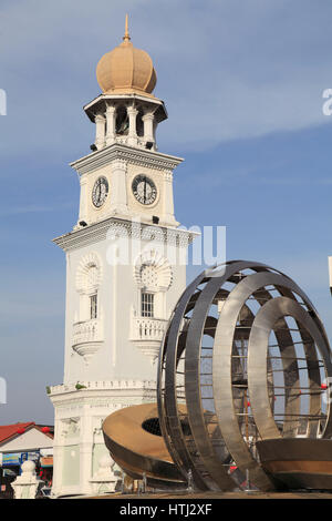 Malaysia, Penang, Georgetown, Clock Tower Stock Photo - Alamy