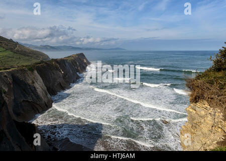 Beach and cliff famous for filming eight film Basque surnames and the ...
