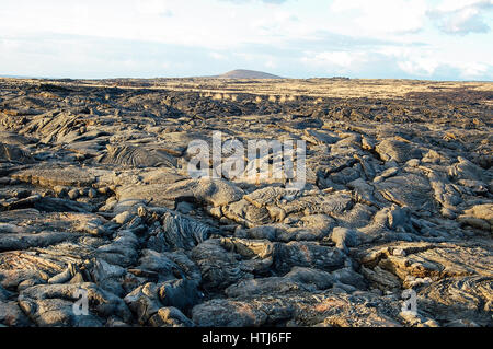 Frozen lava flow in the Kekaha Kai State Park of the Big Island, Hawaii ...