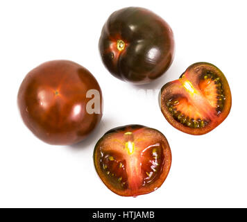 Black tomatoes Kumata. Studio Photo Stock Photo - Alamy
