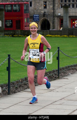 A female runner in the Teddy Hall Relays, Oxford, UK Stock Photo - Alamy