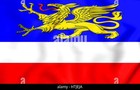 3D Flag of Rostock, Germany. 3D Illustration Stock Photo - Alamy