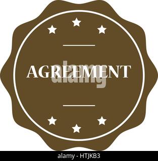 agreement sign. round isolated sticker. ribbon tag Stock Vector Image ...