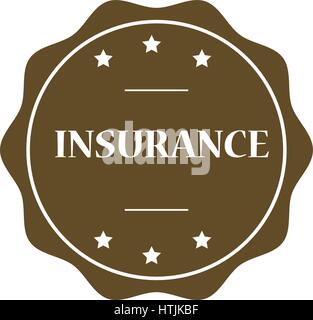 insurance stamp. insurance sign. round grunge label Stock Vector Image ...