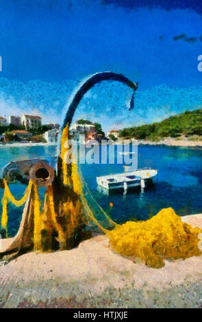 Asos village in Kefallonia island, Greece Stock Photo - Alamy