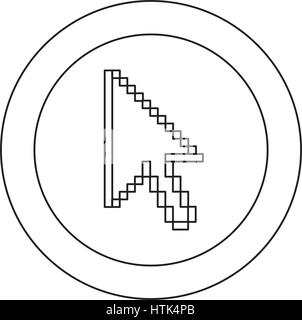 figure symbol pixel hand cursor icon Stock Vector Image & Art - Alamy