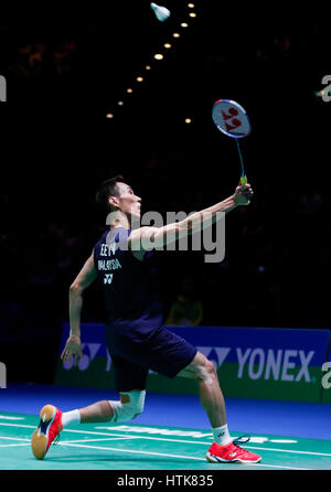 Shi Chong of China competes in the men's parallel bars final during the ...