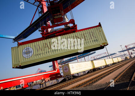Hamburg, Germany. 15th Feb, 2017. German logistics company Eurokombi ...