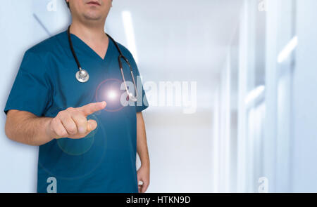 Doctor shows on viewer template concept Stock Photo - Alamy