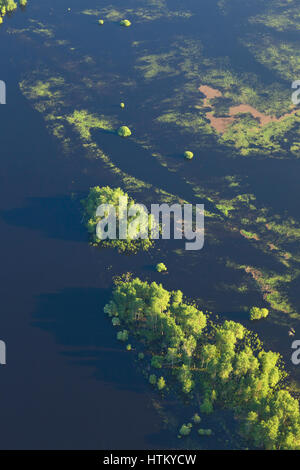 Flooding terrain, top view Stock Photo - Alamy