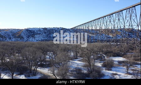 Indian Battle Ground Lethbridge, AB, Canada Winter scene looking at ...