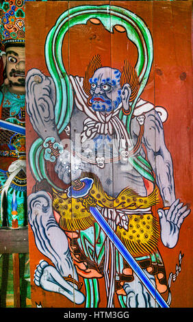 South Korea, Cheongnyong-dong, Busan, Beomeosa temple, sculpture of a ...
