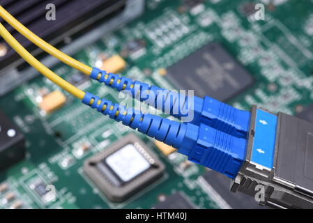 Fiber Optic Patch Cords Internet Network Devices Stock Photo - Alamy