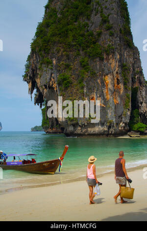 Koh Nok island and Pranang Cave Beach. Railay. Krabi province Stock ...