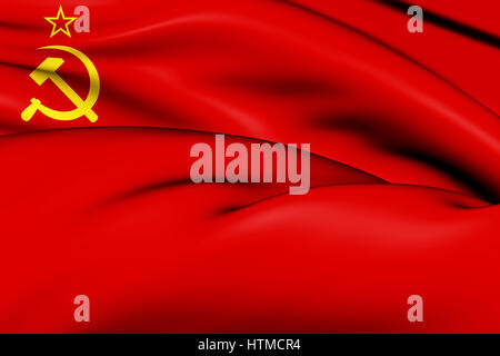 3D Flag of Soviet Union (1923-1955). 3D Illustration Stock Photo - Alamy