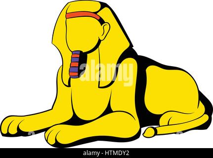 Cartoon Ancient Egyptian Sphinx of Giza Vector Illustration Stock ...