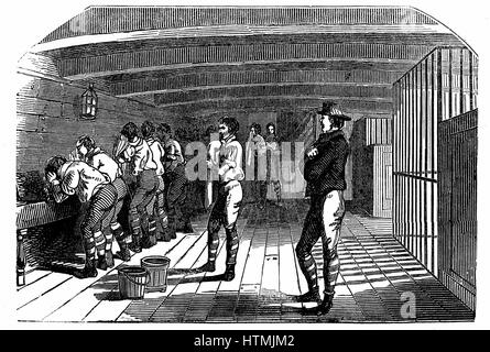 Prison Hulks: Convict hulk 'Warrior' at Woolwich. This hulk held 600 ...