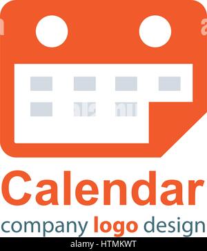 calendar logo vector orange style Stock Vector Image & Art - Alamy