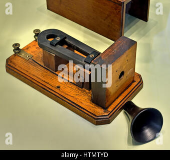 Alexander Graham Bell, Telephone System, 1877 Stock Photo: 245870621 ...