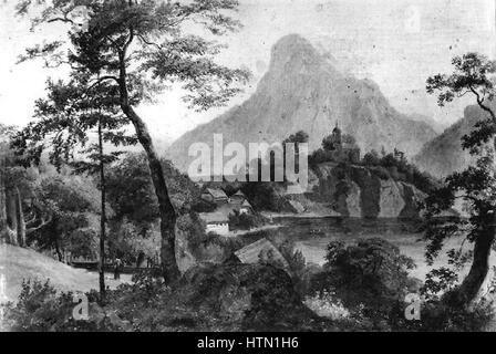 Joseph Hoger 1801-1877 - Alpska krajina se salasemi II Stock Photo - Alamy