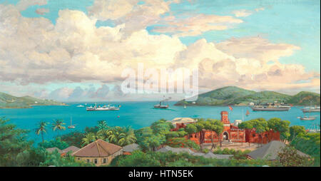 Andreas Riis Carstensen Blik over Havnen paa St. Thomas Stock Photo - Alamy