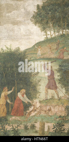 This artwork depicts the ancient Greek mythological scene of Herakles ...