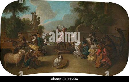 Singerie The Concert A12348 Stock Photo - Alamy