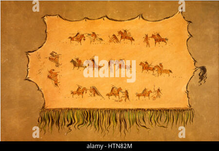 9 Facsimile of Chief Four Men's Robe - Mandan Stock Photo - Alamy