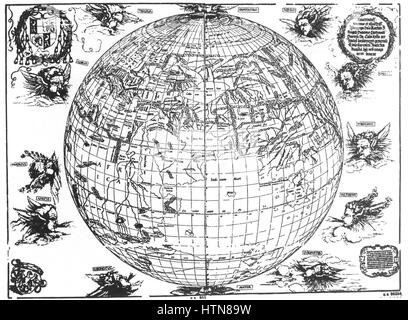 Stabius-Durer world map Stock Photo - Alamy
