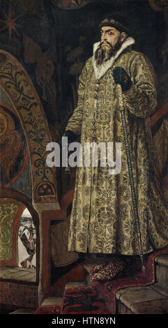 Portrait of the Russian Tsar Ivan the Terrible (Ivan IV). Painting of ...